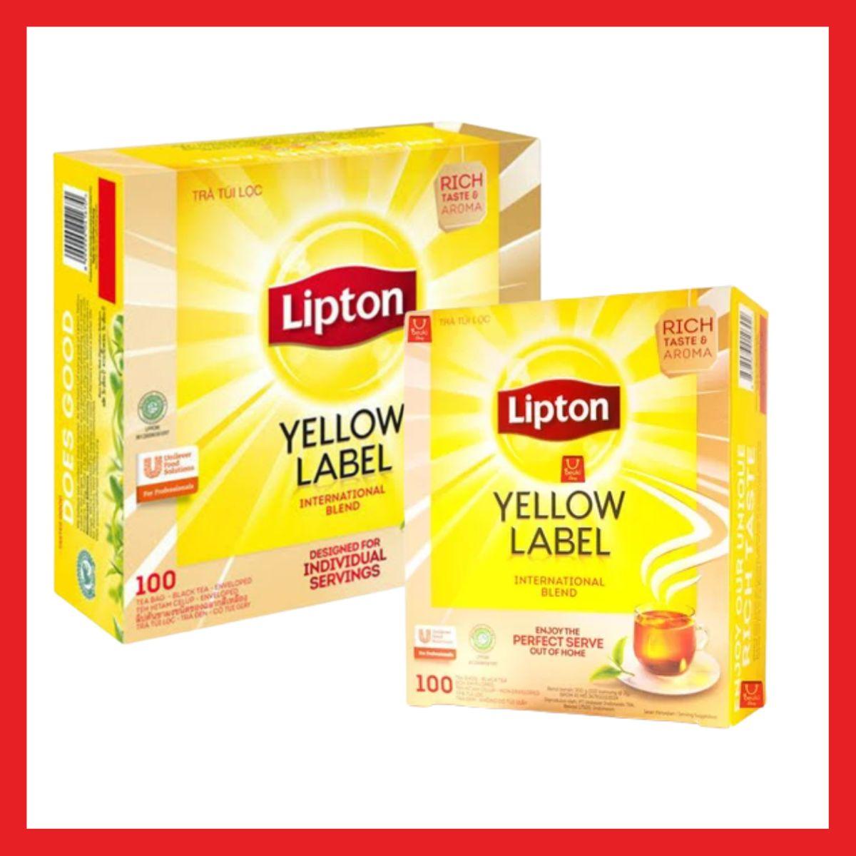 Jual Lipton Tea Yellow Label International Blend Teh Hitam 1 Pak ...