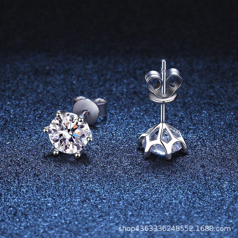 Anting-anting Berulir Moissanite, 6 Serampang, Skru Belakang - TikTok ...