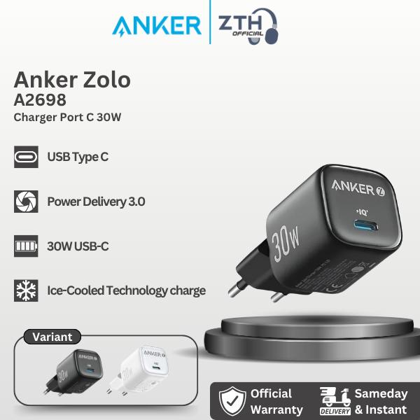 Jual Anker Zolo Mini Gan Charger Fast Charging 30W PD PPS USB Type C ...