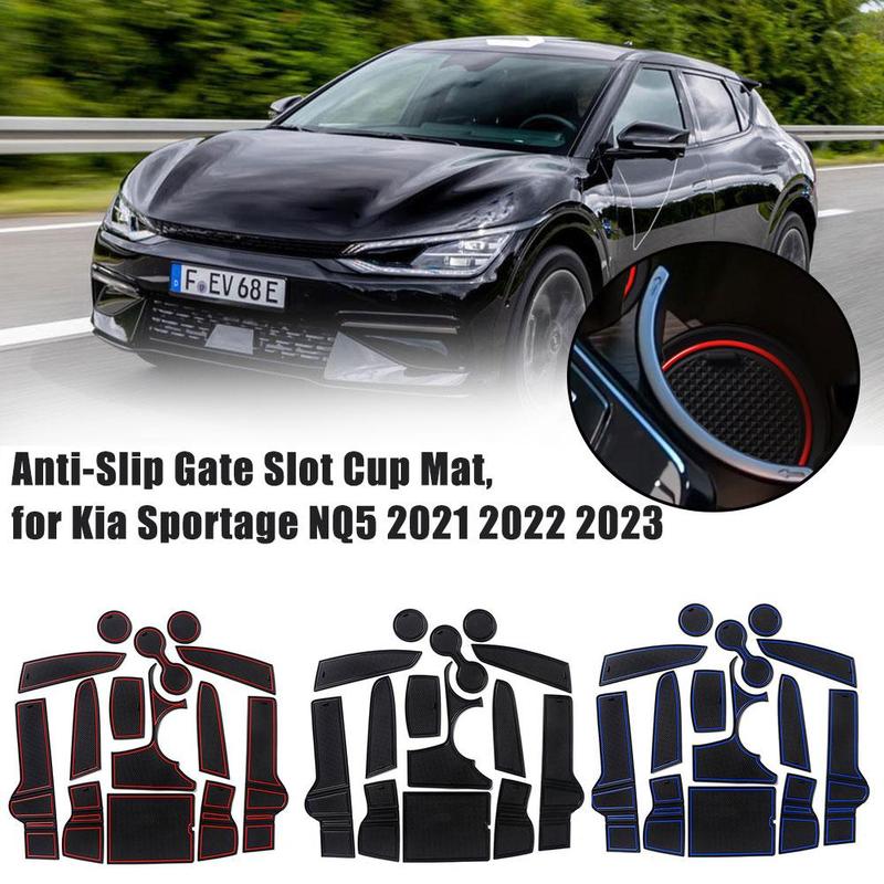 1set Door Groove Mat Gate Slot Non-Slip Cup Mat Car Storage Pad ...