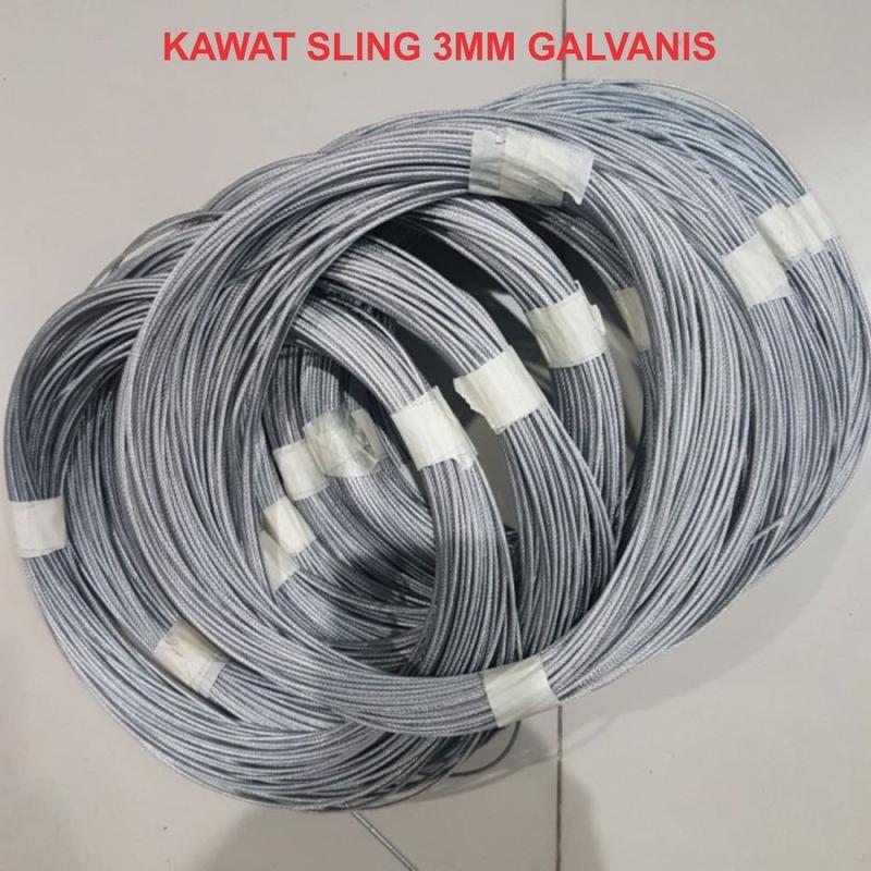 Kawat seling | Tali sling | Sling Baja | Wire rope 3mm galvanis - Shop ...