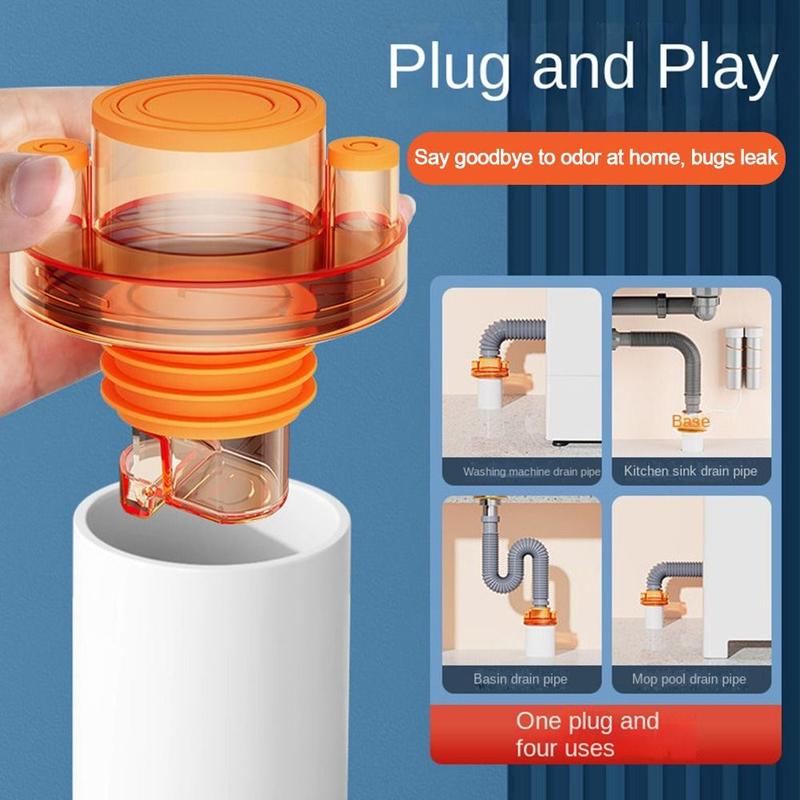 Useful Anti odor Sink Drain Pipe Adapter Sealing Ring Anti Backflow ...