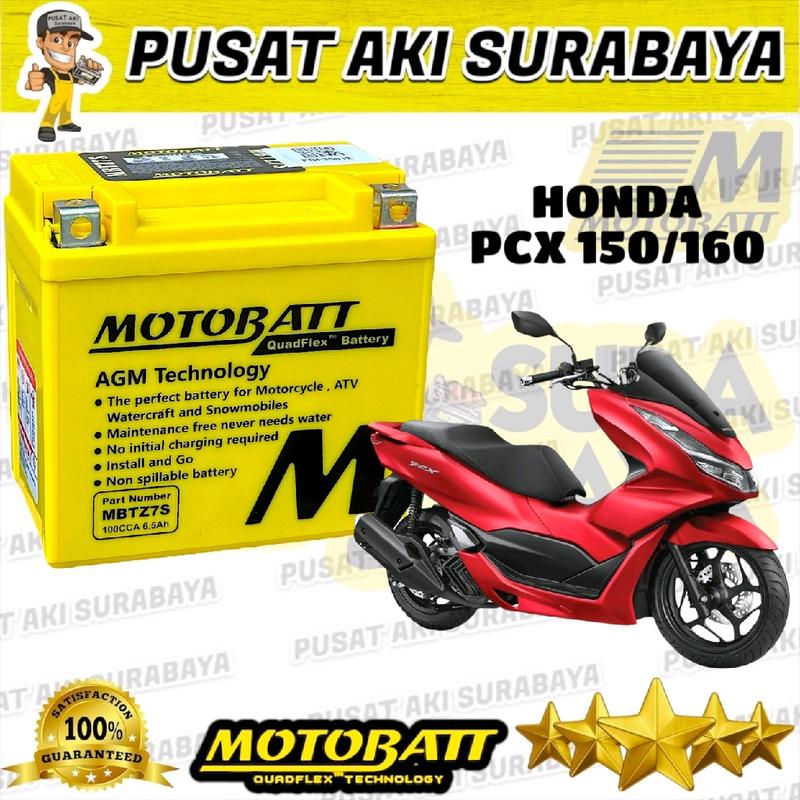 ACCU MOTOR PCX 150 160 MOTOBATT MBTZ7S AKI GEL 6.5 AMPER BEAT POP 2015 ...