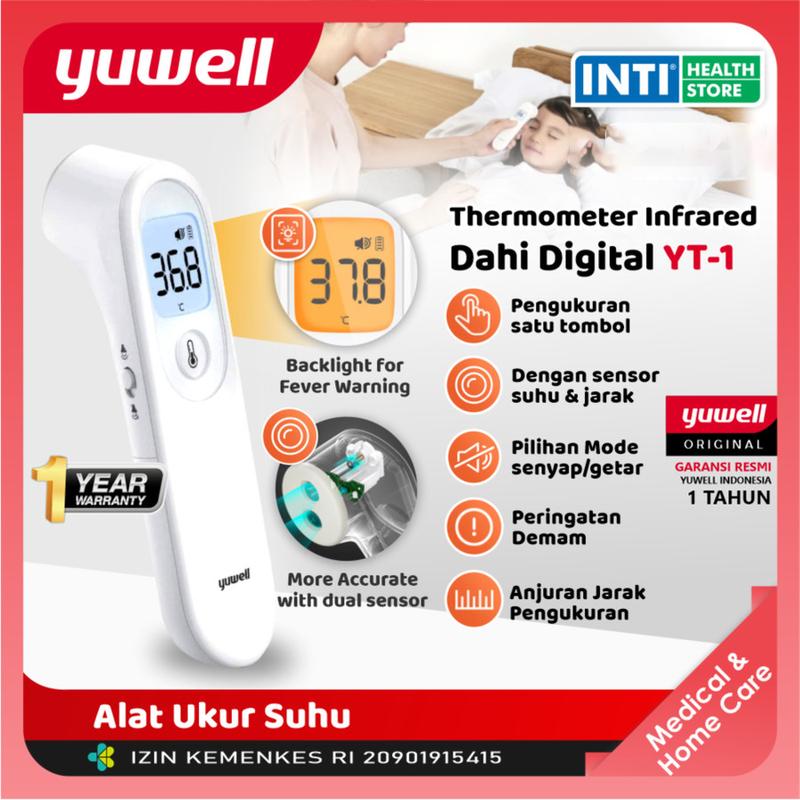 Yuwell | Infrared Thermometer YT-1 Duo Sensor | Termometer Infrared ...