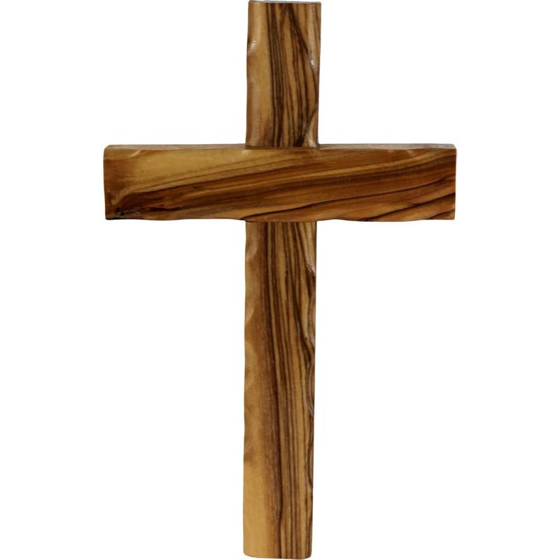 Olive Wood Wall Cross – 8-Inch Hand-Carved Wooden Cross with ...