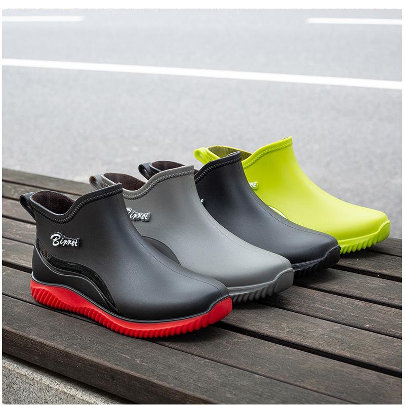 Short Chef Shoes Non-slip Fashion Rain Boots Waterproof Men's Rain ...