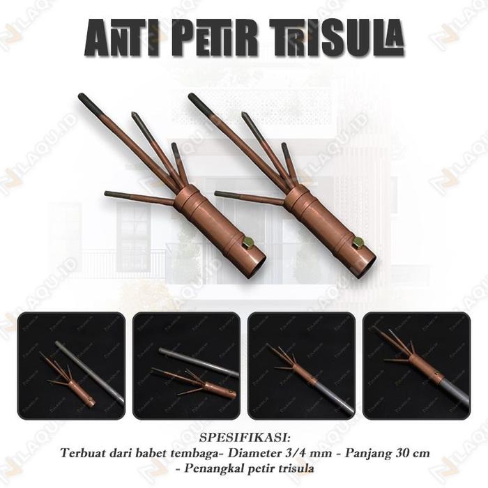 Jual Anti petir tombak penangkal petir trisula penagkal petir tembaga ...
