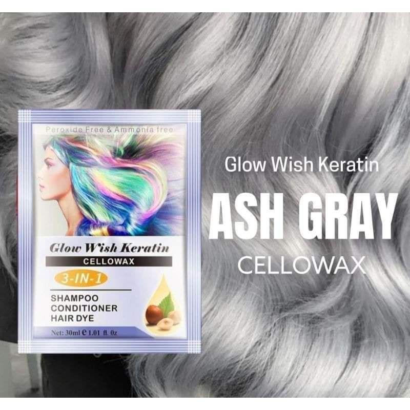 Original 100% (Ash Gray Color)Glow Wish Keratin Cellowax 3IN - TikTok ...