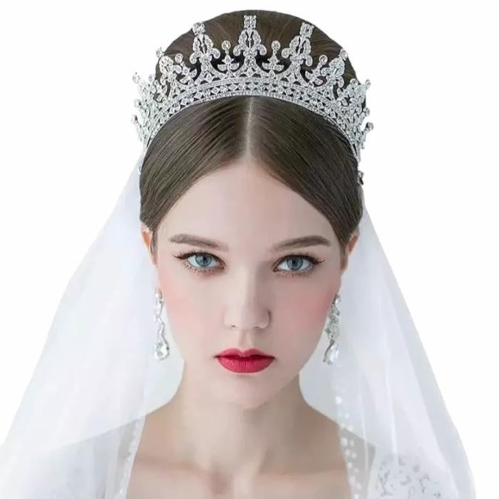 Jual Mahkota Wanita Kristal Pengantin Bridal Wisuda Tunangan Pernikahan ...