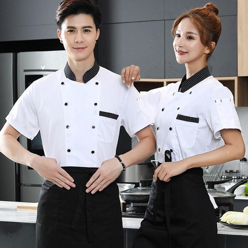Cfugpsq Chef Uniform Patch Pocket Anti-pilling Restaurant Uniform ...