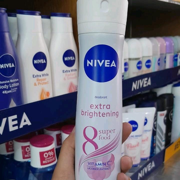 Nivea Deo Extra Bright Spray 150ml Deodorant - Shop | Tokopedia