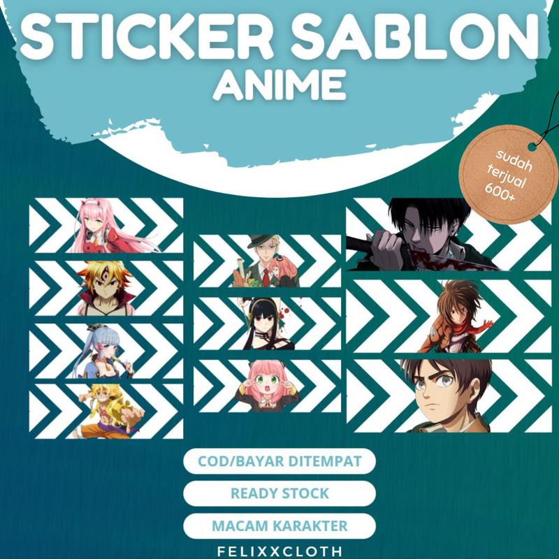Sticker Sablon ANIME DTF (satuan) part 1 - Shop | Tokopedia