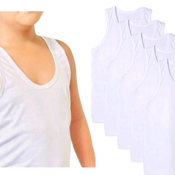 6 pcs. Plain white sando for kids boy 1-15 yrs old - TikTok Shop ...
