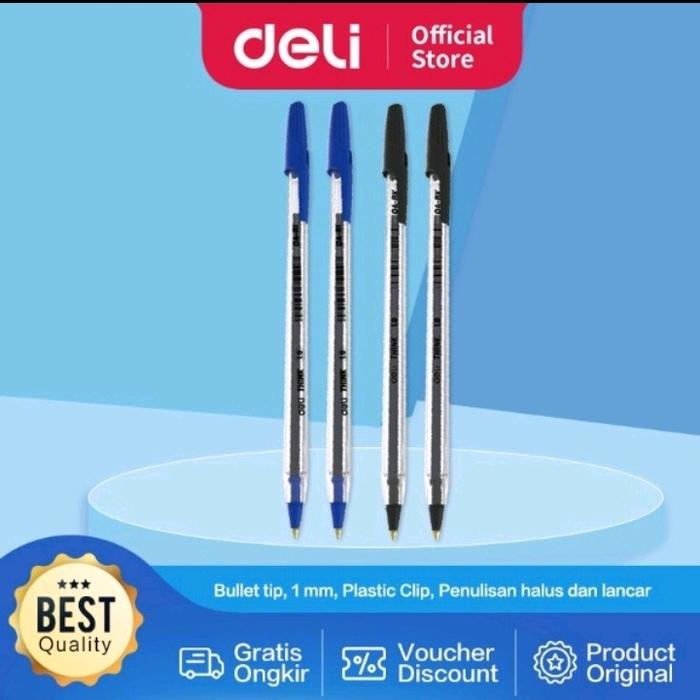 Jual Deli Ballpoint Pena Pulpen Bulpoin Tinta cair Penulisan Lancar ...