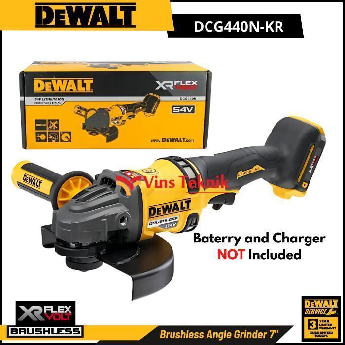 Promo DEWALT DCG440N Mesin Gerinda Baterai Cordless Brushless Angle ...