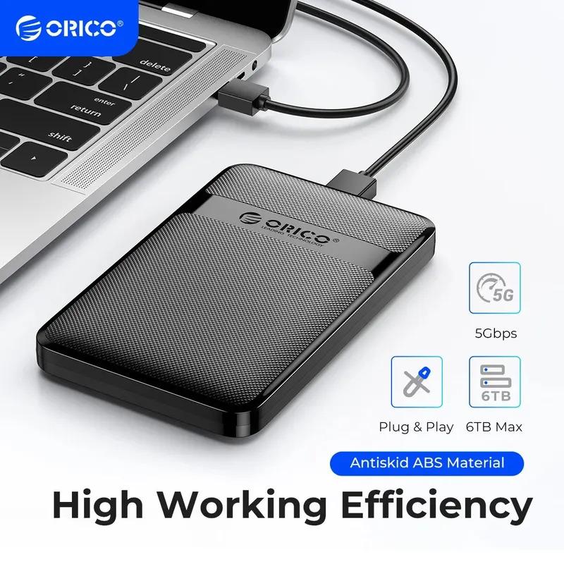 Sarung HDD, ORICO, 2.5 Inci, Serasi SATA ke USB3.0 / Jenis-C, 6Gbps ...
