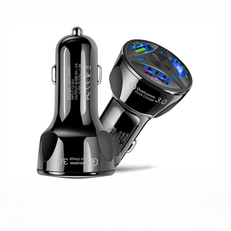 New qc3.0 fast charging high current car charger 3USB one-to-three ...
