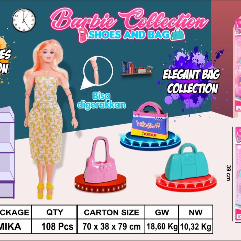 MAINAN ANAK SET BARBIE COLLECTION SHOES AND BAG / MAINAN BARBIE - Shop ...