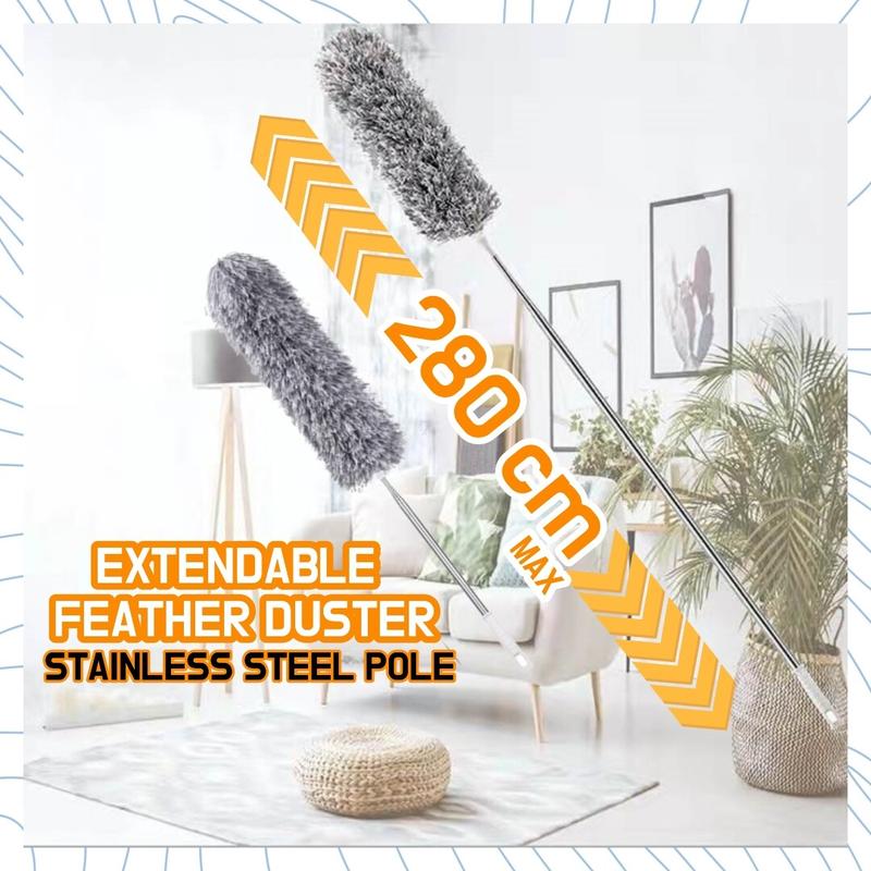 Extendable Microfiber Duster 280cm Premium Extra Long Handle - TikTok ...