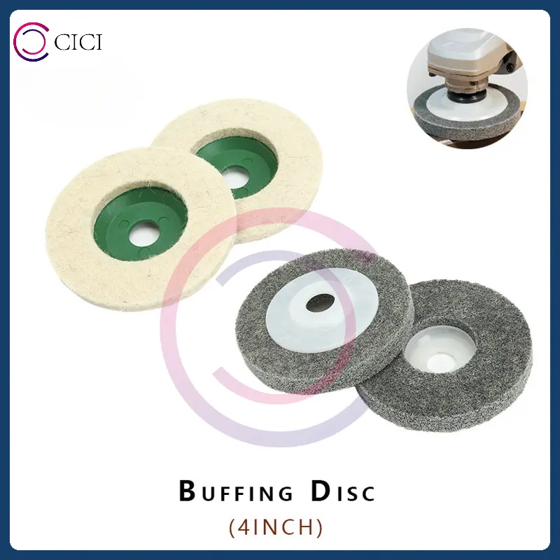 Buffing Disc 4 Inch Polishing Wool White/Fiber Wheel Gray Polishing ...