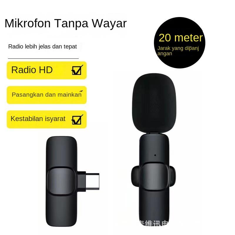Mikrofon Klip Kolar Tanpa Wayar, Satu hingga Dua, K15 / K8k9 - TikTok ...