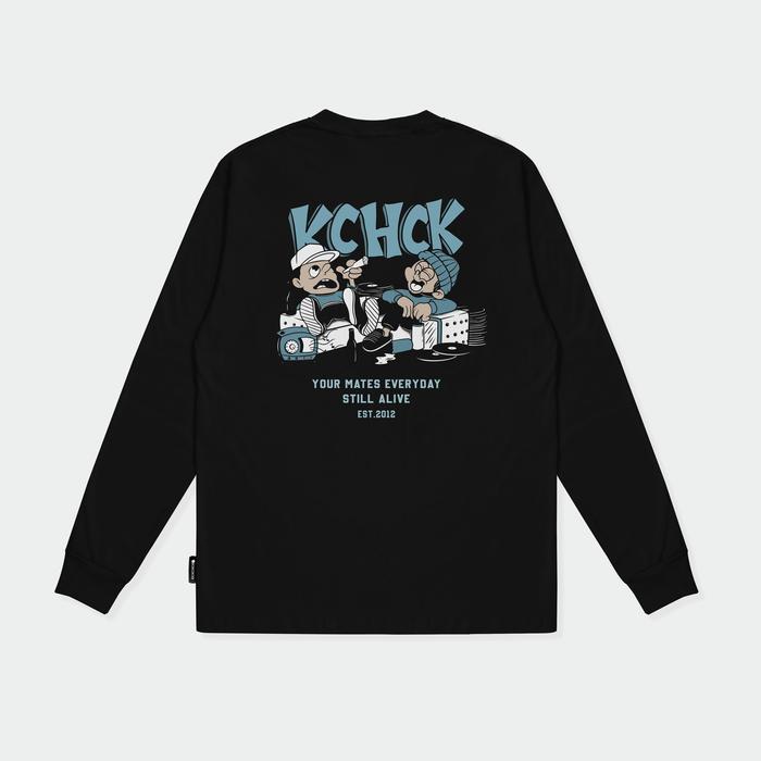 Promo Kickchick Longsleeve Relaxed Black & White | Kaos Pria Lengan ...