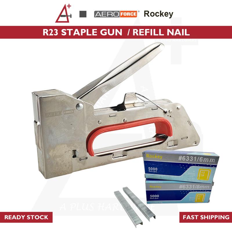 AEROFORCE R23 Staple Nail Tacker Gun 4-8mm 5/32" - 5/16" | ROCKEY ...