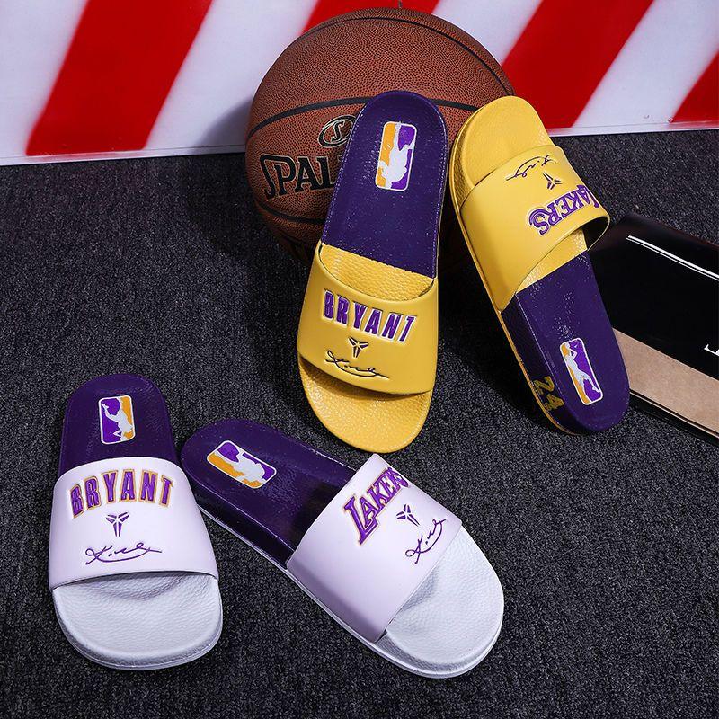 New Men's Sports Slippers Basketball Peripheral Lakers Slippers ...