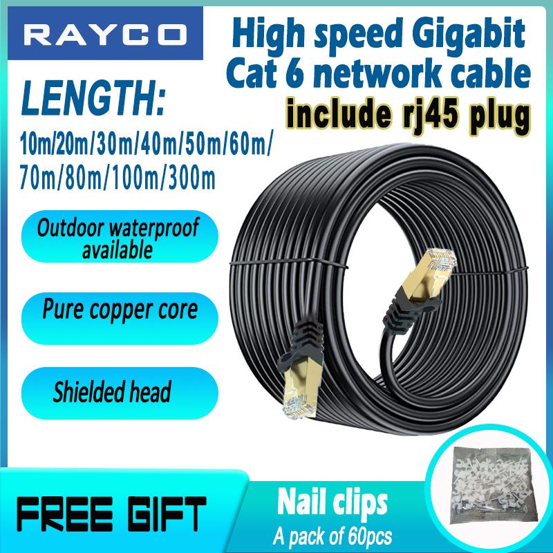 【FREE Gift】RAYCO Cat6 Gold-plated Ethernet Cable RJ45 UTP Outdoor ...