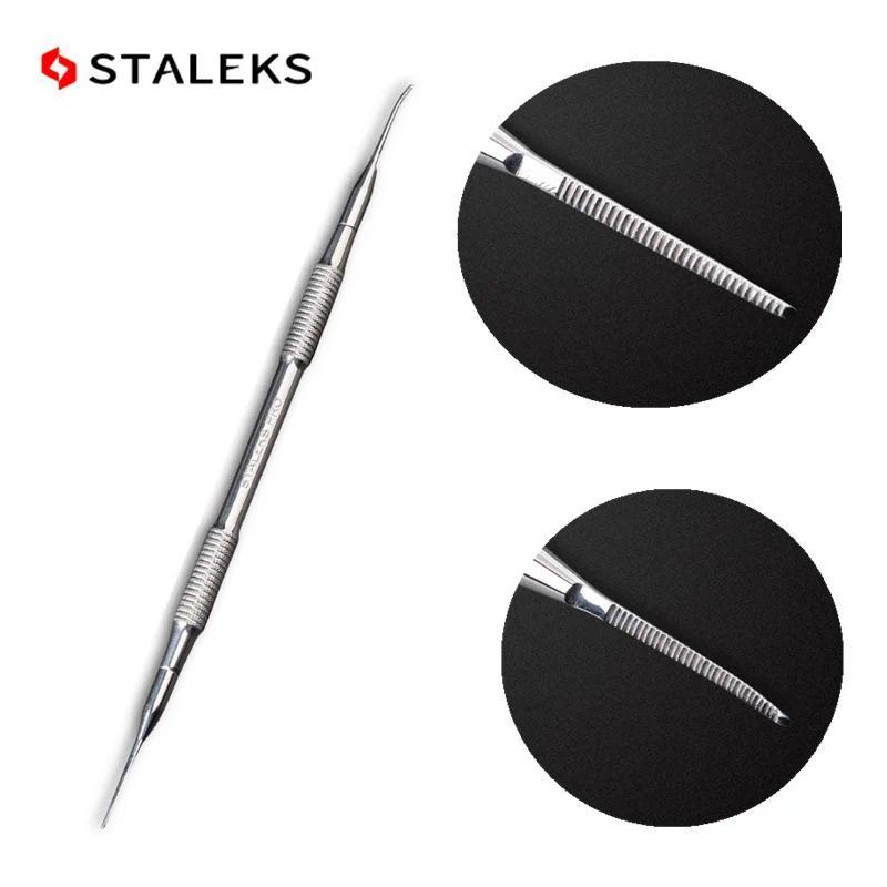 STALEKS PE-60-4 Stainless Steel Nail Cuticle Pusher Nail Polish Remover ...