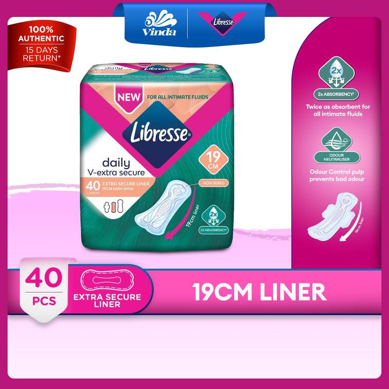 Libresse Extra Secure Panty Liner 19cm (40s) - TikTok Shop Malaysia