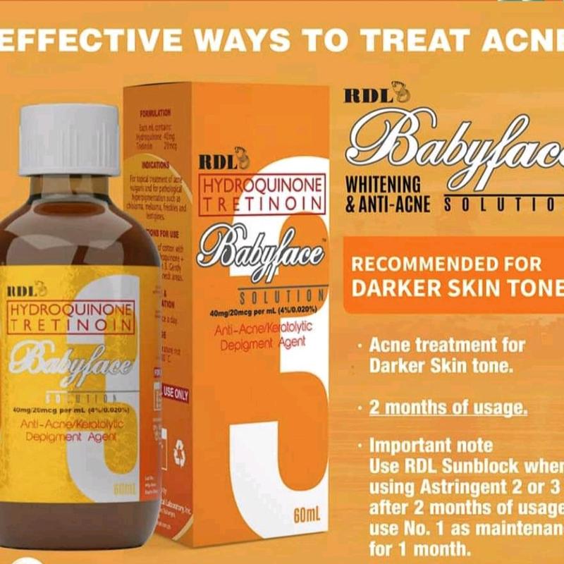 RDL BABYFACE Solution 1/2/3 (30mL, 60ml) RDL Set Original Hydroquinone ...