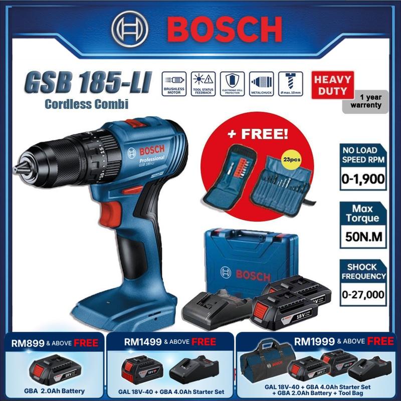 BOSCH GSB 185-LI 18V Professional Cordless Impart Drill Hammer - TikTok ...