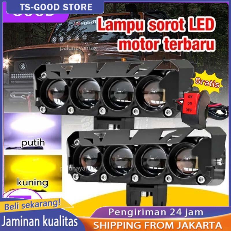 Lampu tembak LED Laser D2 D3 transformer 3 mata 4 Mata Lampu Laser LED ...