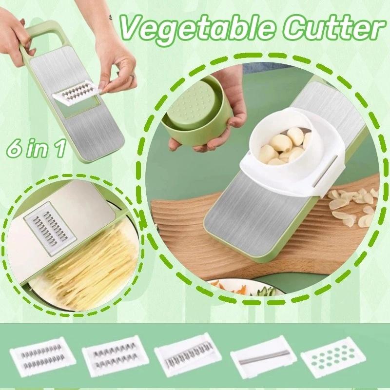 6-in-1 Vegetable Slicer Multi-Purpose Blade Clicer Stainless - TikTok ...