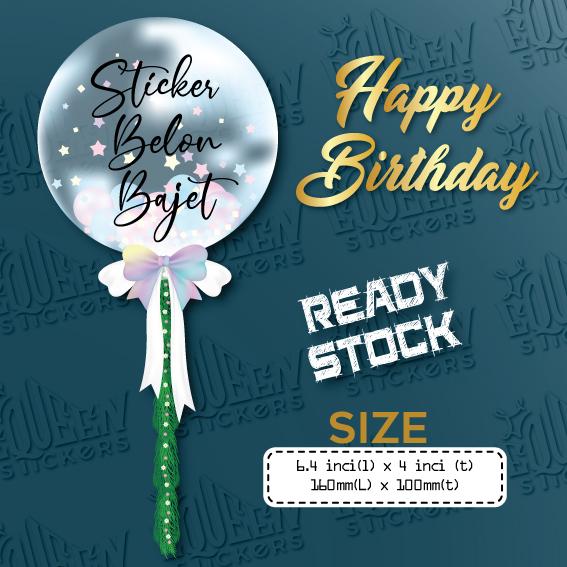 STICKER BELON BAJET - HAPPY BIRTHDAY - TikTok Shop Malaysia