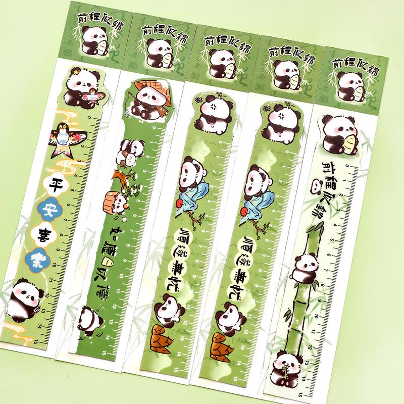 1pc Cute Panda Magnetic Bookmark Ruler Student Creative Bendable ...
