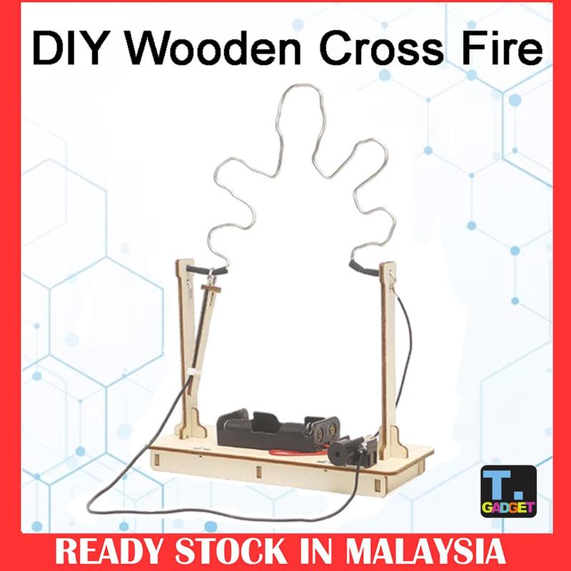 DIY Wooden Handmade Assembly Cross Fire Science Experiment Creative ...