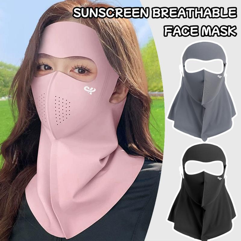 Sunshade Neck Scarf Mask Summer Cool Ice Silk Breathable Sun Protection ...