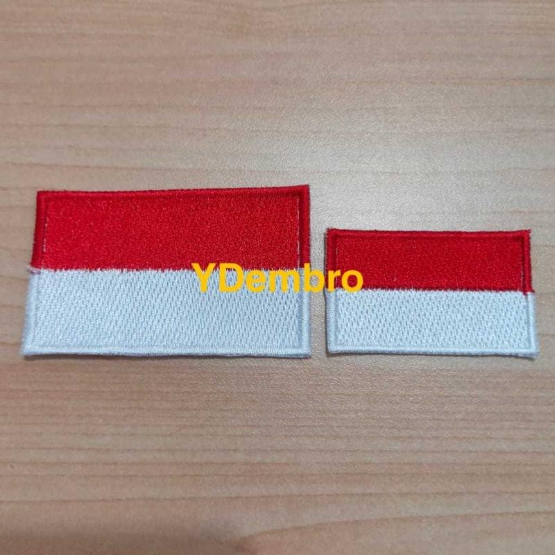 Patch Bordir Bendera Merah Putih bet nama evolet paskibra - Shop ...