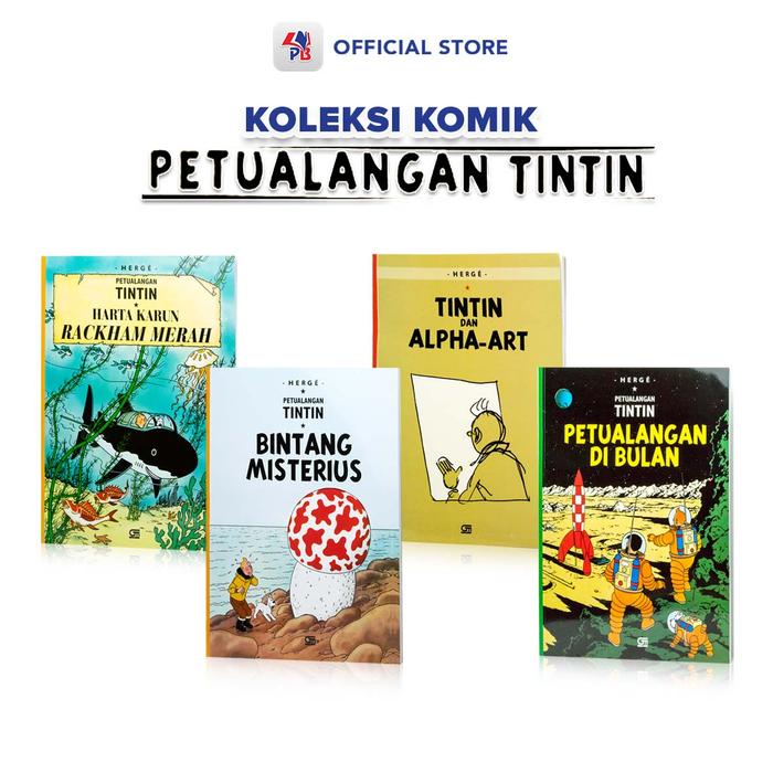 Jual Buku Komik Petualangan Tintin Seri Harta Karun Rackham Merah ...