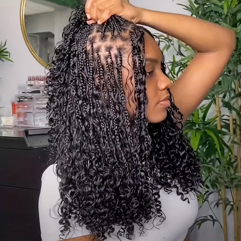 Bohemian Style Square Woven Wig - Knotless Goddess Braided Wig - TikTok ...