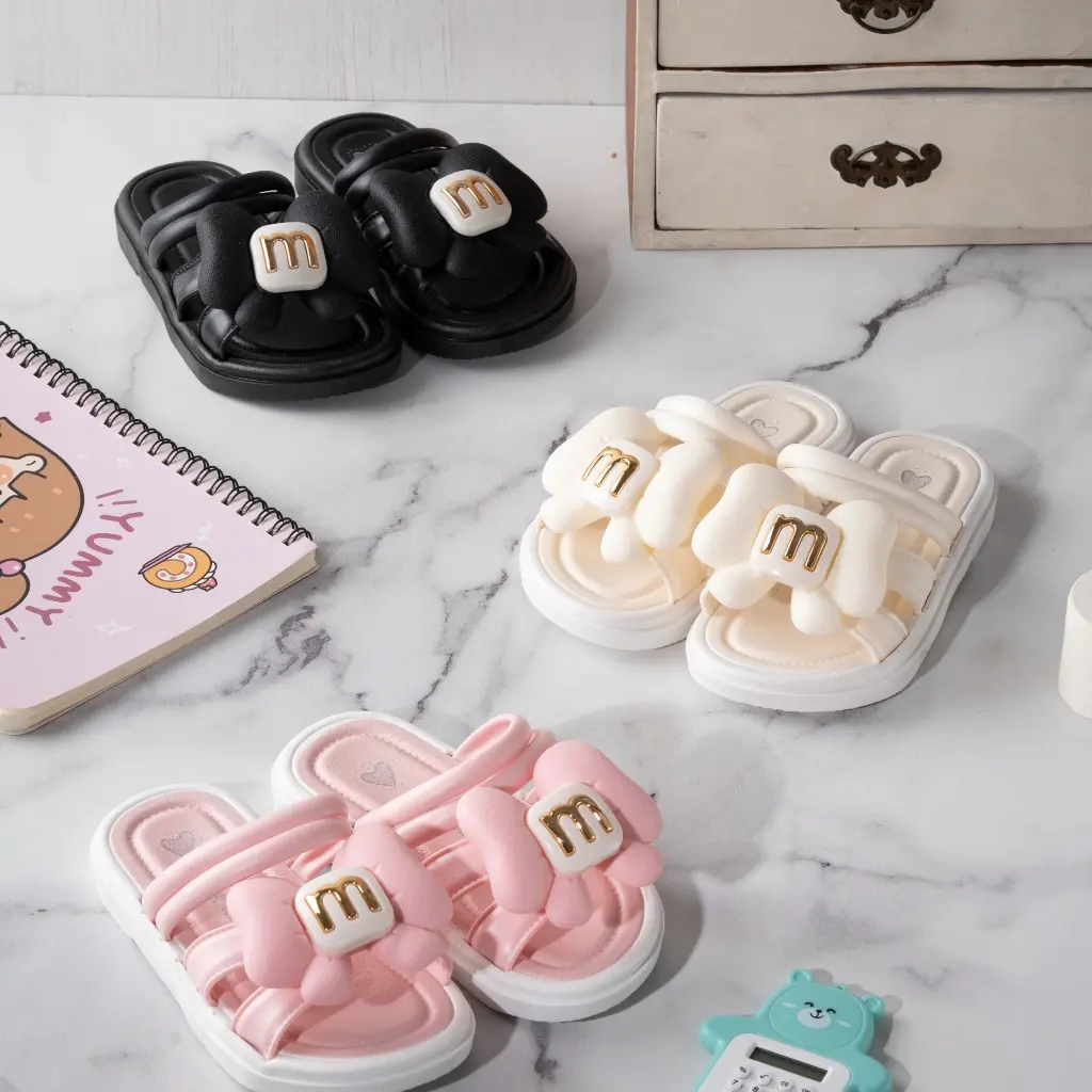 Sandal Selop Anak Perempuan PITA Sendal Slip on Anak Cewek Bahan Karet ...