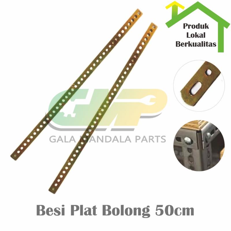 Besi Plat Bolong Multifungsi Strip Lubang Bracket Dudukan Serbaguna ...