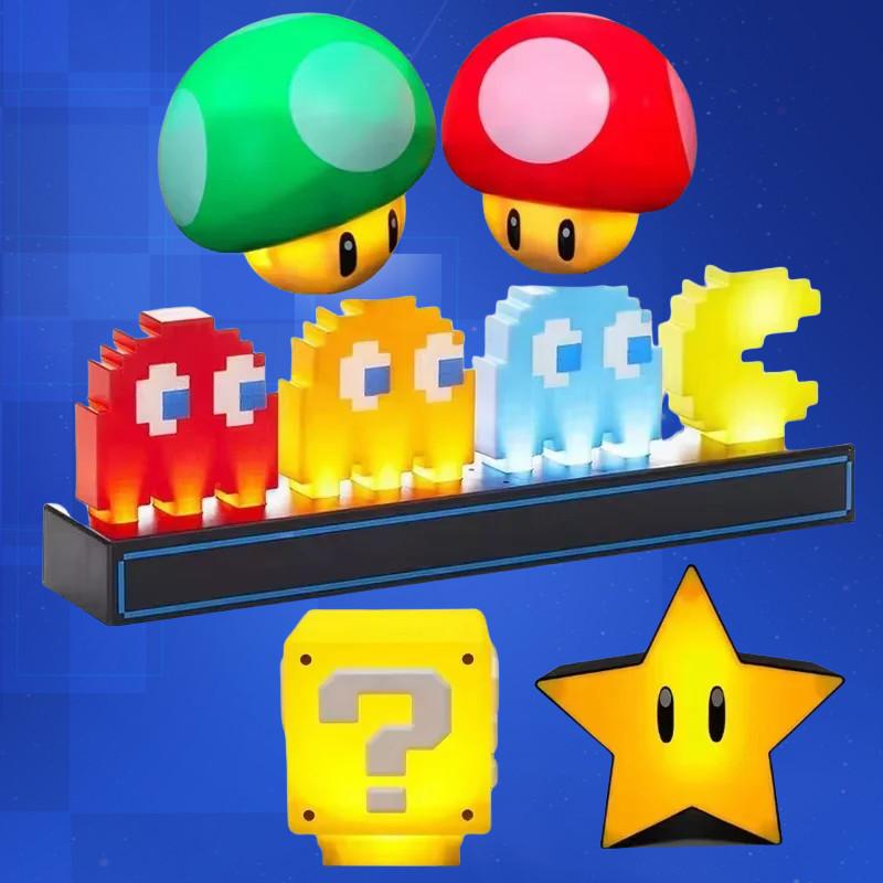 Lampu Super Mario Bros, Lampu Bintang Super, Lampu Piksel, Lampu Meja ...