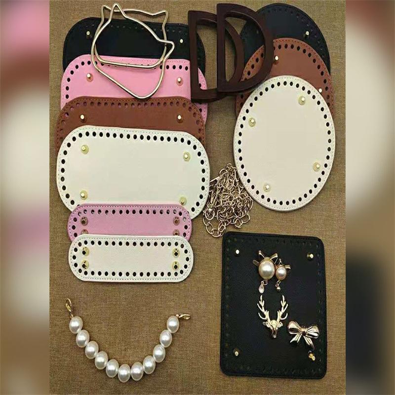 Leather Bag Bottoms DIY Handmade Oval Round Bottom Bag Accessories ...