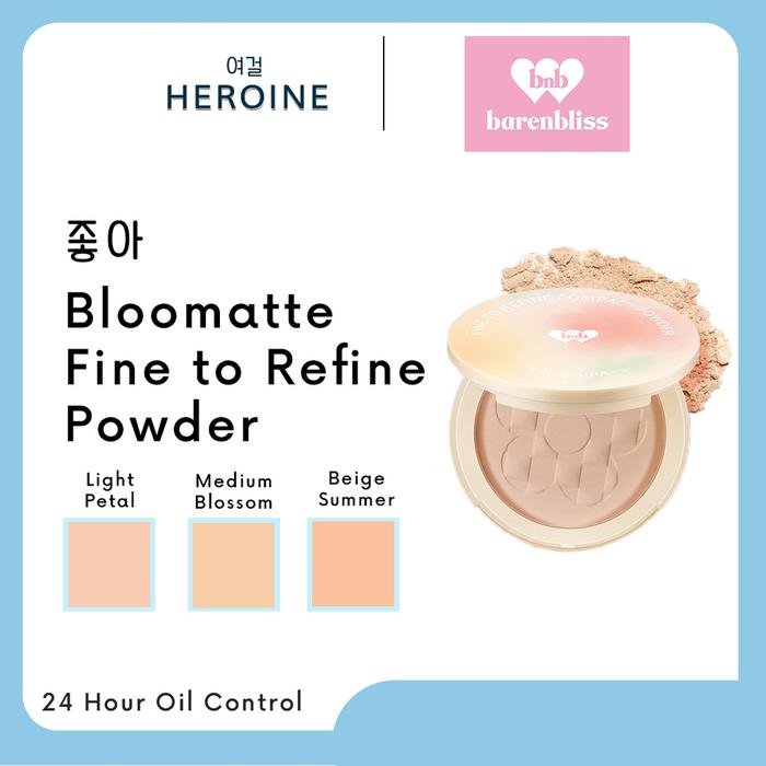 Jual BNB barenbliss Korean Bloomatte Fine to Refine Compact Powder 「24H ...