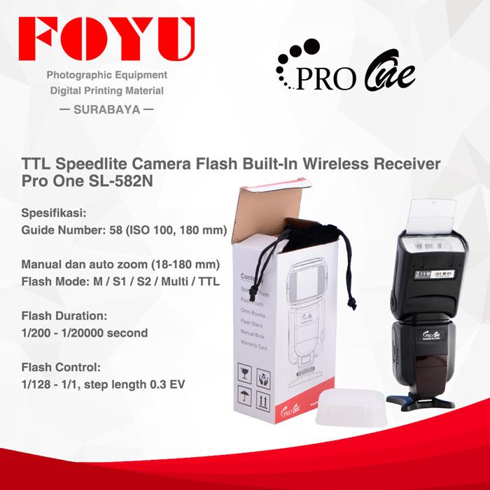 Promo Pro One TTL Speedlite Camera Flash Built-In Wireless Receiver SL ...