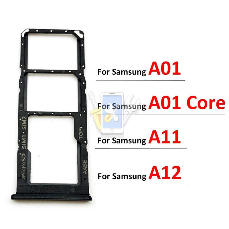 New For Samsung A01 Core A11 A12 Dual Sim Card slot tray Holder ...