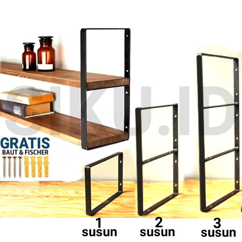 BESI SIKU AMBALAN/RAK TEMPEL DINDING / BRAKET PAPAN - Shop | Tokopedia